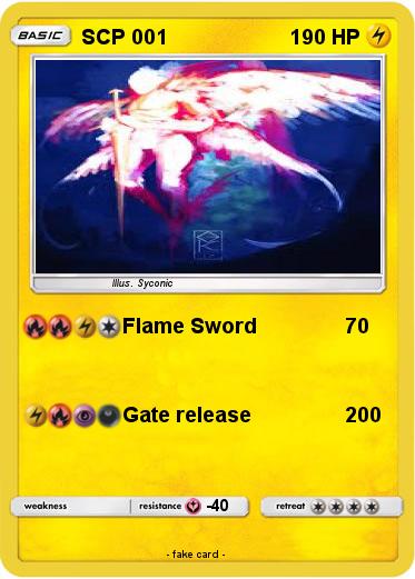 Pokémon SCP 001 10 10 - Flame Sword - My Pokemon Card