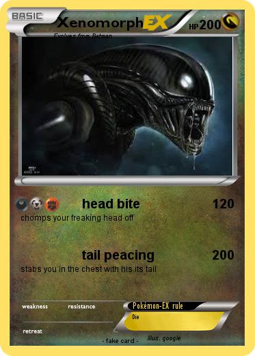Pokémon Xenomorph 239 239 - head bite - My Pokemon Card