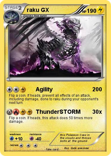 Pokémon raku GX - Agility - My Pokemon Card