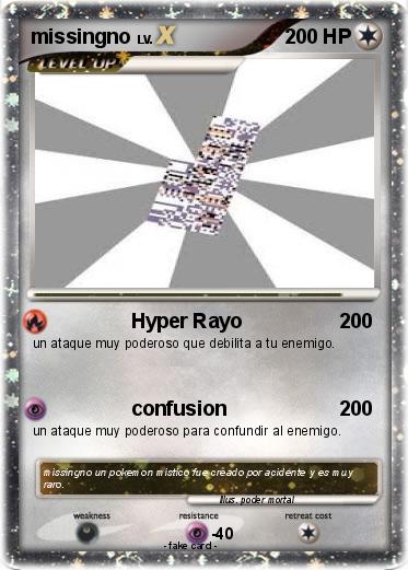 Pokémon missingno 514 514 - Hyper Rayo - My Pokemon Card