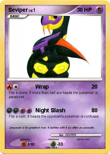 Pokémon Seviper 93 93 - Wrap - My Pokemon Card