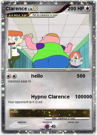 Pokémon Clarence 110 110 - hello 500 - My Pokemon Card