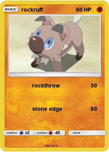 Pokémon rockruff 68 68 - rockthrow - My Pokemon Card