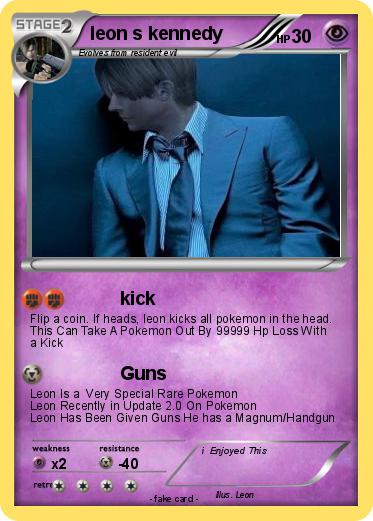 Pokémon leon s kennedy 40 40 - kick - My Pokemon Card