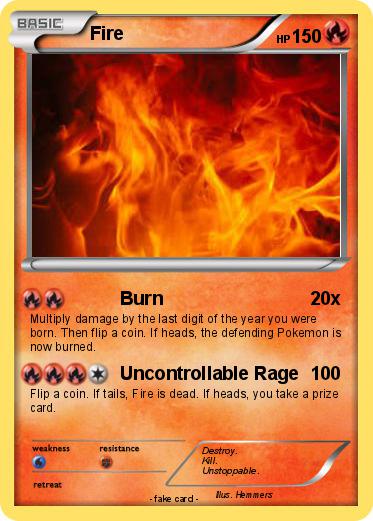 Pokémon Fire 8680 8680 - Burn - My Pokemon Card