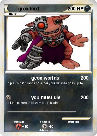 Pokémon grox lord 2 2 - geox worlds - My Pokemon Card