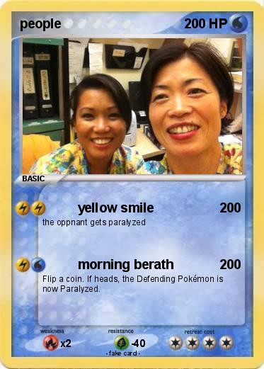 Pokémon people 33 33 - yellow smile - My Pokemon Card