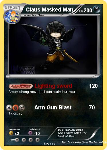Pokémon Claus Masked Man 1 1 - Lighting sword - My Pokemon Card