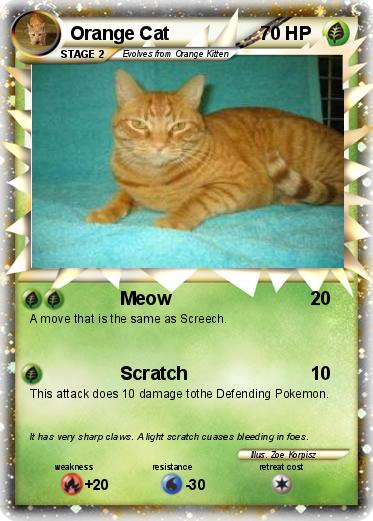 Pokémon Orange Cat 2 2 - Meow - My Pokemon Card