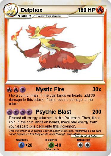 Pokémon Delphox 29 29 - Mystic Fire - My Pokemon Card