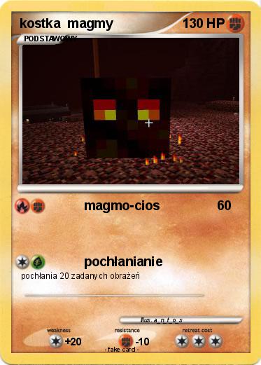 Pokémon kostka magmy - magmo-cios - Twoja własna karta pokemon