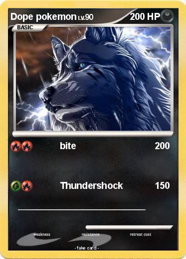 Pokémon Dope pokemon - bite - My Pokemon Card