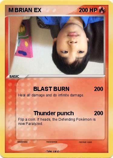 Pokémon M BRIAN EX 1 1 - BLAST BURN - My Pokemon Card