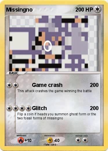 Pokémon Missingno 1803 1803 - Game crash - My Pokemon Card