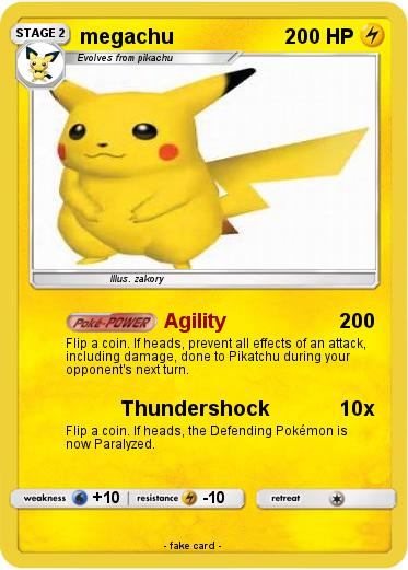 Pokémon megachu 81 81 - Agility - My Pokemon Card