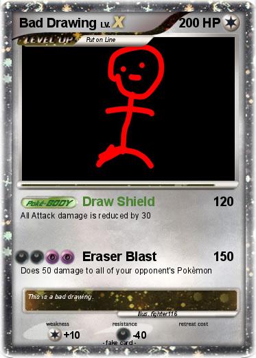 Pokémon Bad Drawing - Draw Shield - My Pokemon Card
