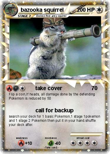 Pokémon bazooka squirrel 23 23 - take cover - My Pokemon Card