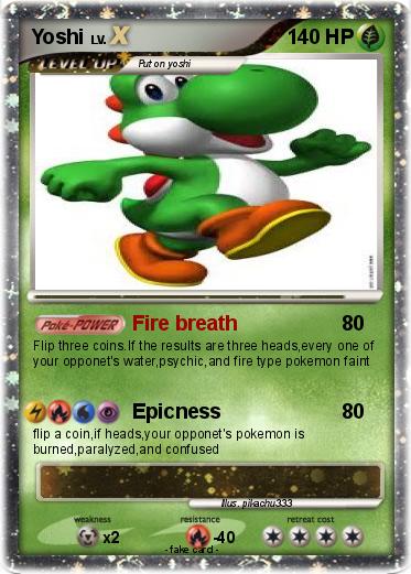 Pokémon Yoshi 1284 1284 - Fire breath - My Pokemon Card