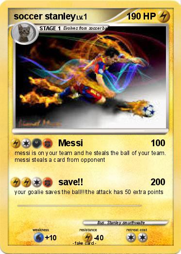 Pokémon soccer stanley - Messi - My Pokemon Card