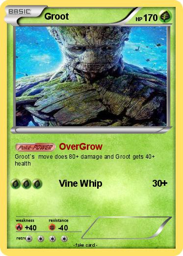 Pokémon Groot 52 52 - OverGrow - My Pokemon Card