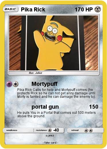Pokémon Pika Rick - Mortypuff - My Pokemon Card