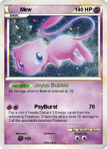 Pokémon Mew 2655 2655 - Joyus Bubble - My Pokemon Card