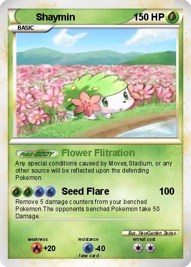 Pokémon Shaymin 962 962 - Flower Flitration - My Pokemon Card