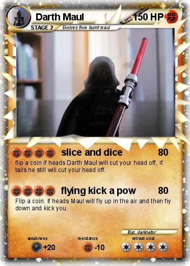 Pokémon Darth Maul 40 40 - slice and dice - My Pokemon Card