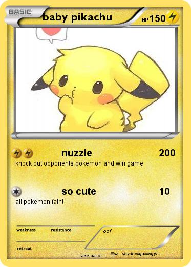 Pokémon baby pikachu 215 215 - nuzzle - My Pokemon Card