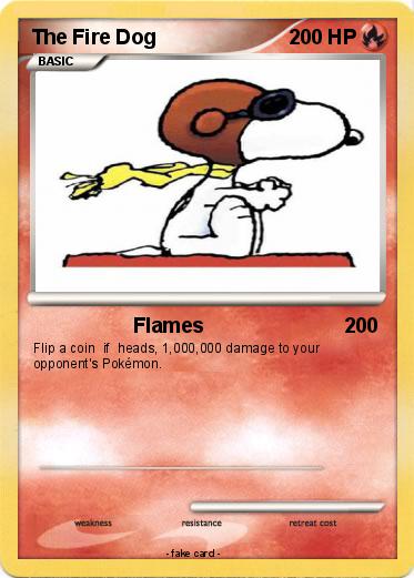 Pokémon The Fire Dog - Flames - My Pokemon Card