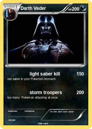 Pokémon Darth Vader 2030 2030 - light saber kill - My Pokemon Card
