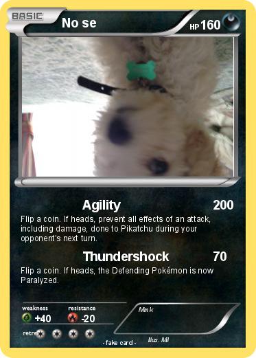 Pokémon No se - Agility - My Pokemon Card