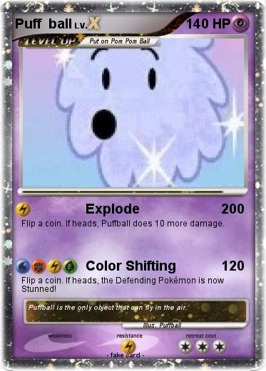Pokémon Puff ball 7 7 - Explode - My Pokemon Card