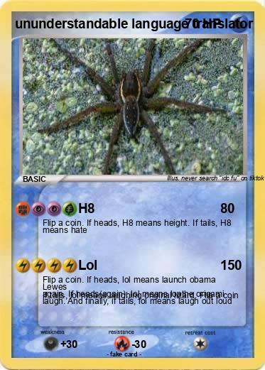 Pokémon ununderstandable language - H8 - My Pokemon Card