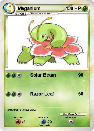 Pokémon Meganium 421 421 - Solar Beam - My Pokemon Card