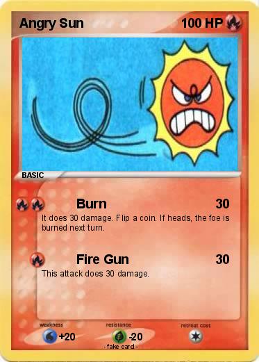 Pokémon Angry Sun 3 3 - Burn - My Pokemon Card
