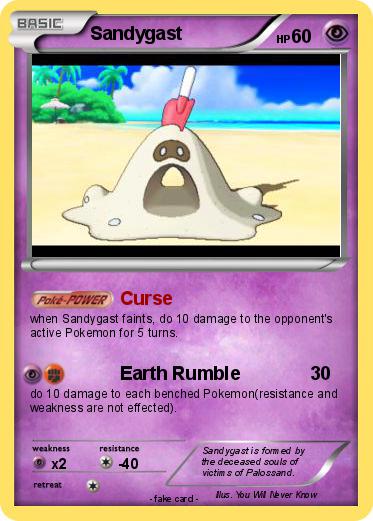 Pokémon Sandygast 4 4 - Curse - My Pokemon Card