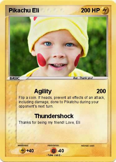 Pokémon Pikachu Eli - Agility - My Pokemon Card