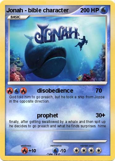 Pokémon Jonah bible character - disobedience - My Pokemon Card