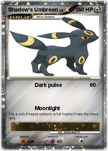 Pokémon Shadow s Umbreon - Dark pulse - My Pokemon Card
