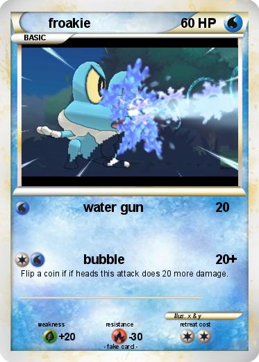 Pokémon froakie 154 154 - water gun - My Pokemon Card