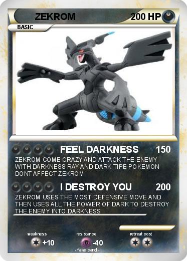 Pokémon ZEKROM 8193 8193 - FEEL DARKNESS - My Pokemon Card