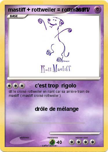 Pokémon mastiff rottweiler rottmastiff - c'est trop rigolo - Ma carte ...