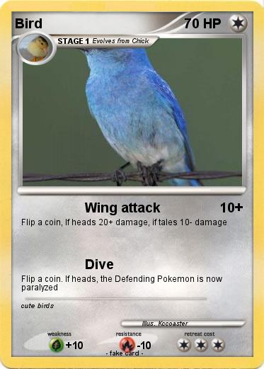 Pokémon Bird 355 355 - Wing attack - My Pokemon Card
