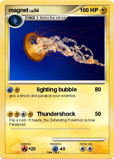 Pokémon magnet 36 36 - lighting bubble - My Pokemon Card