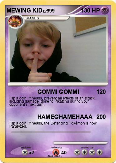 Pokémon MEWING KID - GOMMI GOMMI - My Pokemon Card
