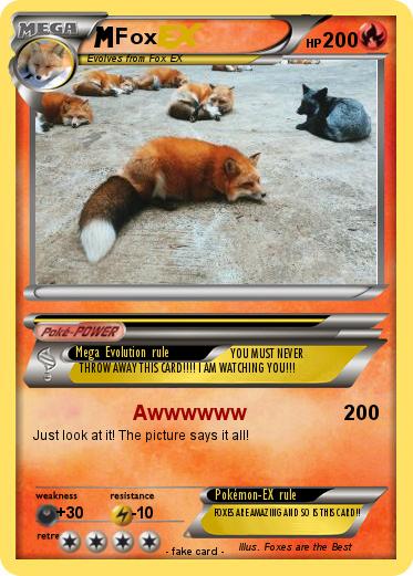 Pokémon Fox 884 884 - Awwwwww - My Pokemon Card