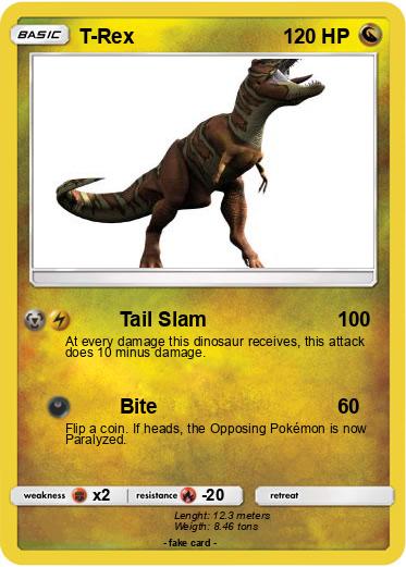 Pokémon T Rex 1189 1189 - Tail Slam - My Pokemon Card