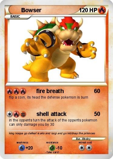 Pokémon Bowser 1928 1928 - fire breath - My Pokemon Card