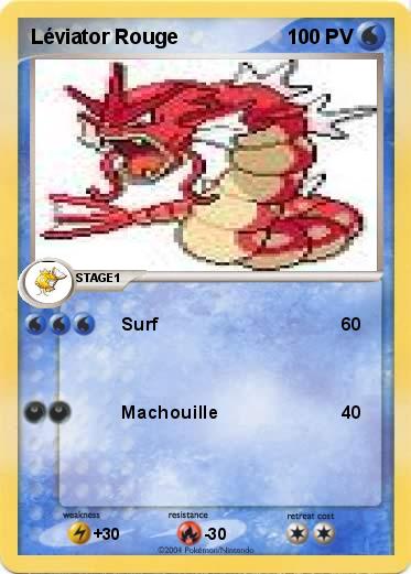 Pokémon Leviator Rouge 33 33 - Surf - Ma carte Pokémon
